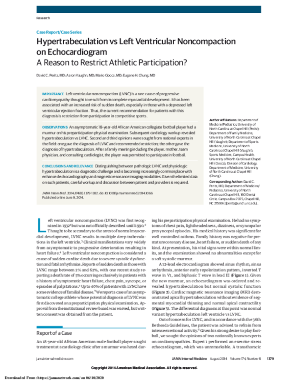 (PDF) Hypertrabeculation vs Left Ventricular Noncompaction on ...