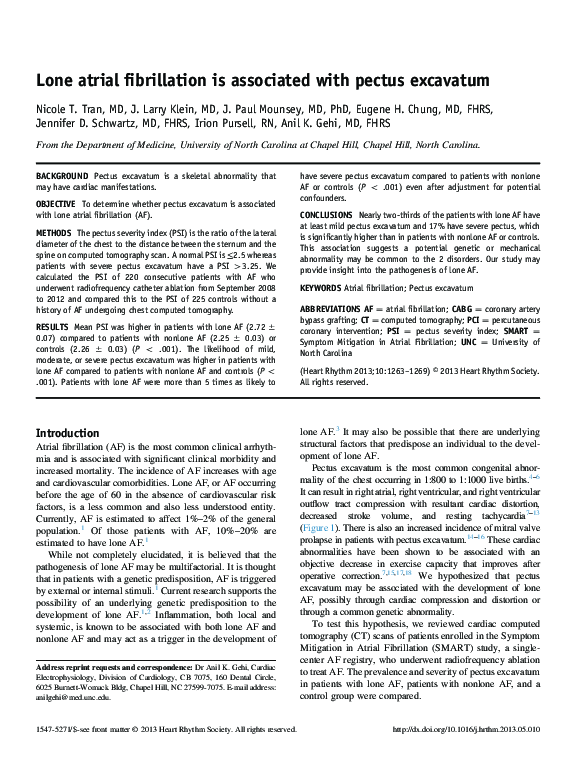 (PDF) Lone atrial fibrillation is associated with pectus excavatum ...