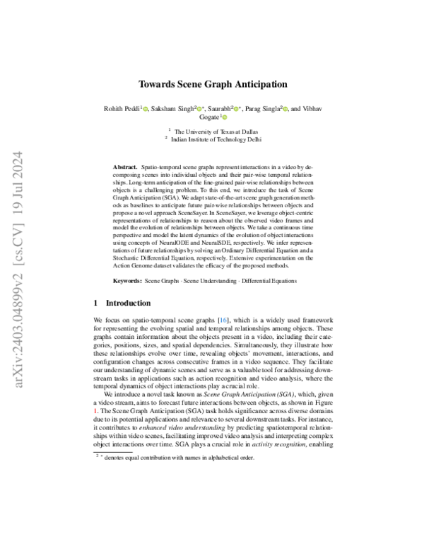 (PDF) Towards Scene Graph Anticipation