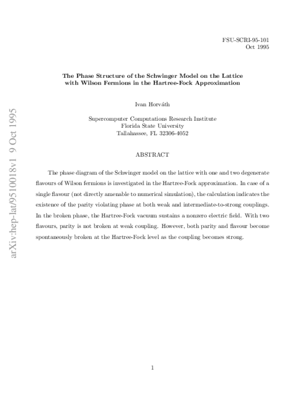 (PDF) Phase structure of the Schwinger model on the lattice with Wilson ...