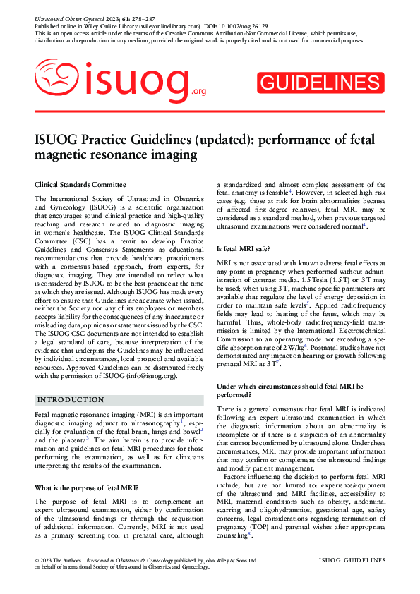 (PDF) ISUOG Practice Guidelines (updated): performance of fetal ...