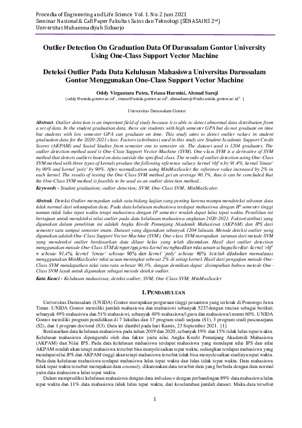 (PDF) Outlier Detection On Graduation Data Of Darussalam Gontor University Using One-Class ...
