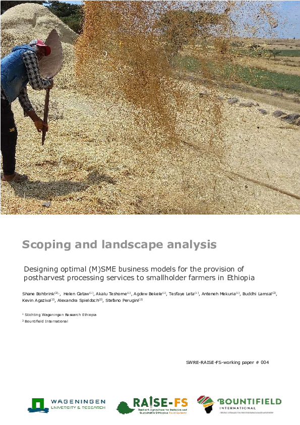 (PDF) Scoping and landscape analysis : Designing optimal (M)SME ...