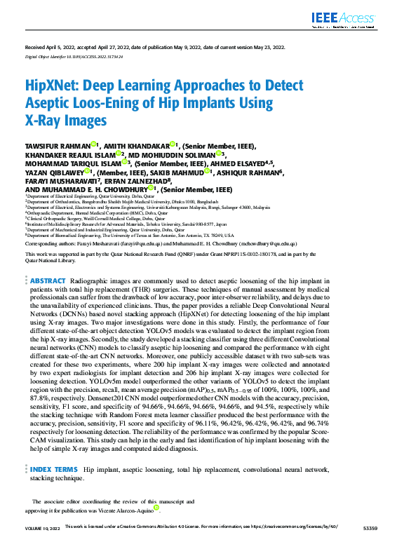 (PDF) HipXNet: Deep Learning Approaches to Detect Aseptic Loos-Ening of Hip Implants Using X-Ray ...