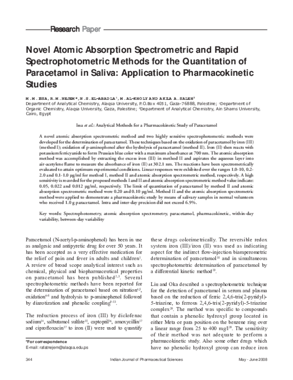 (PDF) Novel atomic absorption spectrometric and rapid ...