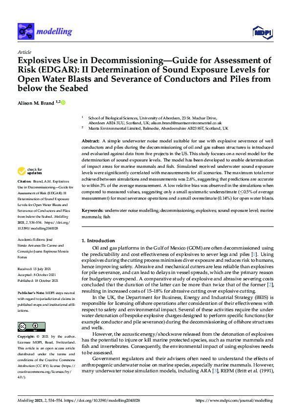 (PDF) Explosives Use in Decommissioning—Guide for Assessment of Risk ...