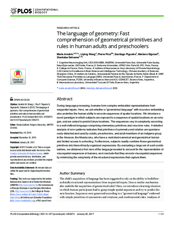 (PDF) The language of geometry: Fast comprehension of geometrical ...