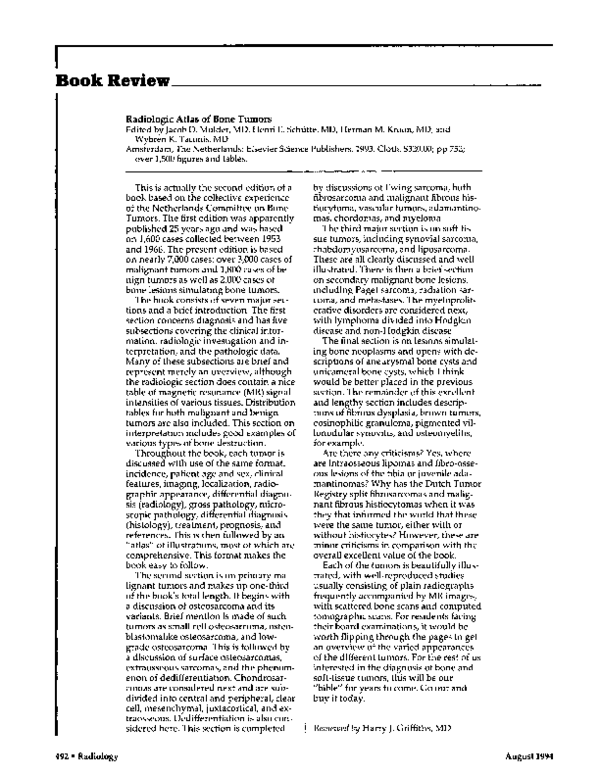 (PDF) Radiologic Atlas of Bone Tumors