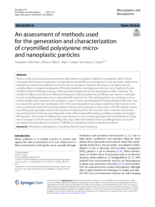Pdf An Assessment Of Methods Used For The Generation And