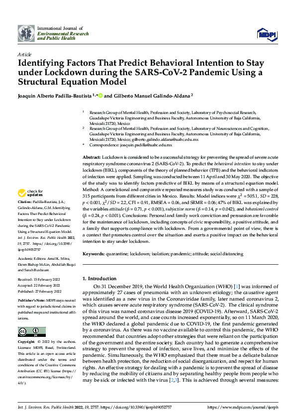 (PDF) Identifying Factors That Predict Behavioral Intention to Stay ...
