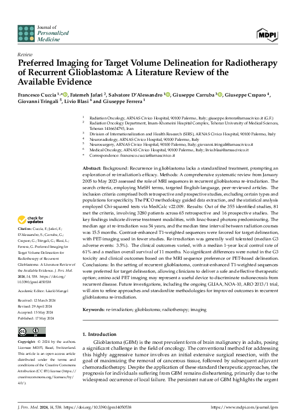 Preferred Imaging for Target Volume Delineation for Radiotherapy of ...