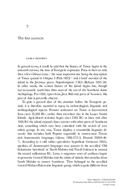 (PDF) 2: The first contacts