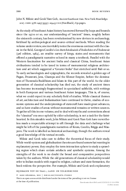 (PDF) Ancient Southeast Asia, by John N. Miksic and Geok Yian Goh