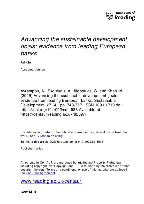 (PDF) Advancing the Sustainable Development Goals: Evidence from ...