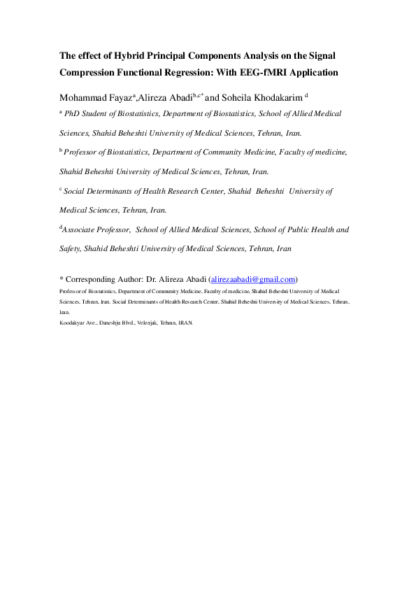 (PDF) The effect of Hybrid Principal Components Analysis on the Signal Compression Functional ...