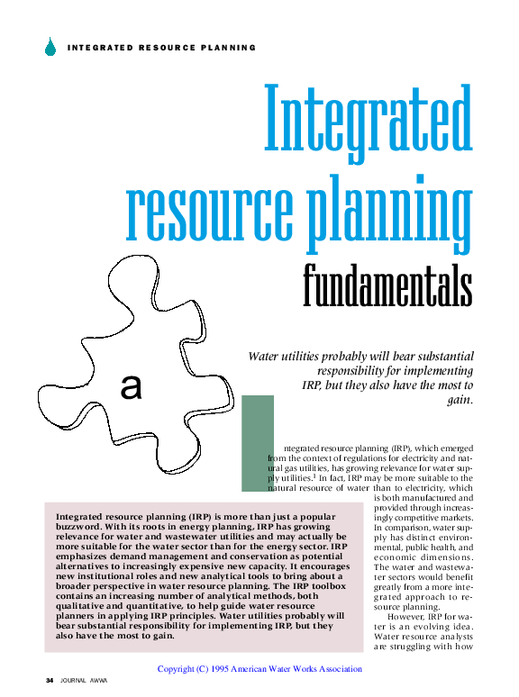 (PDF) Integrated resource planning fundamentals