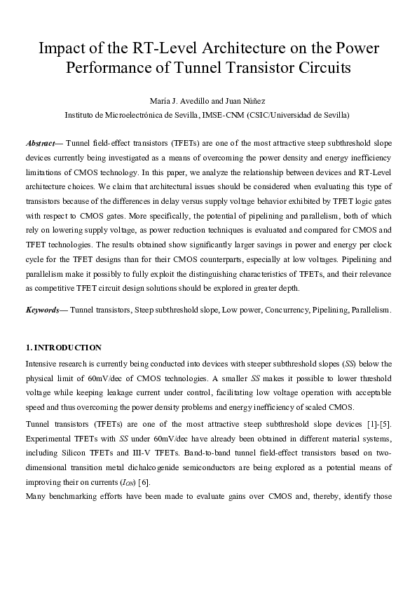 (PDF) Impact of the RT‐level architecture on the power performance of ...