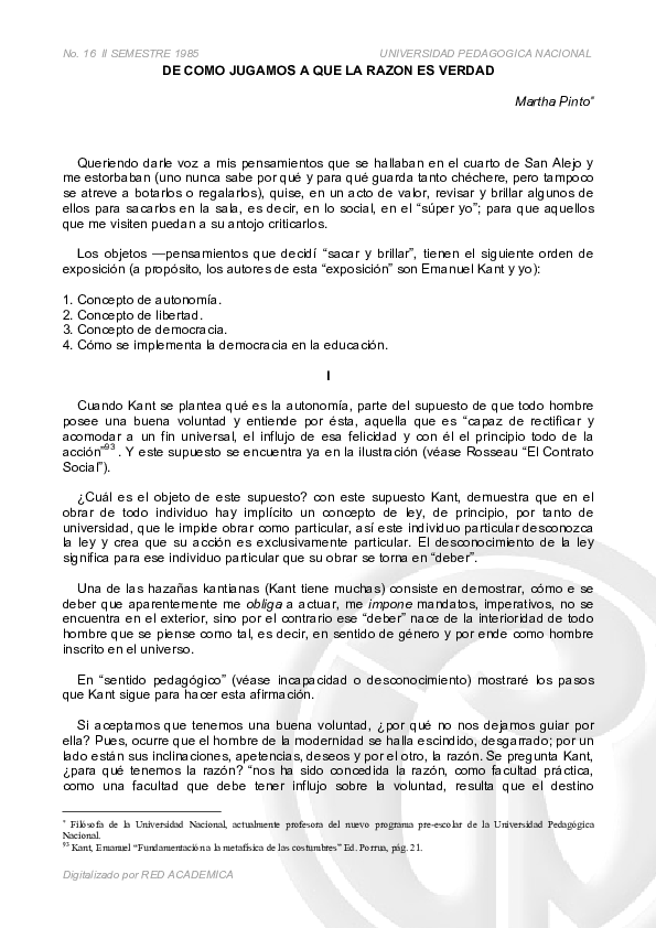 (PDF) De Como Jugamos a Que La Razon Es Verdad