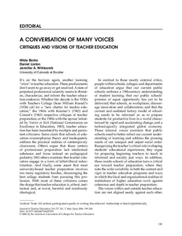 (PDF) A Conversation of Many Voices