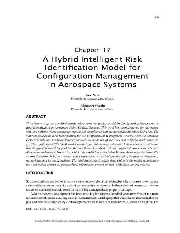 (PDF) Hybrid Model for Risk Identification in Aerospace Systems