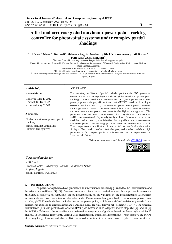 (PDF) A fast and accurate global maximum power point tracking controller for photovoltaic ...