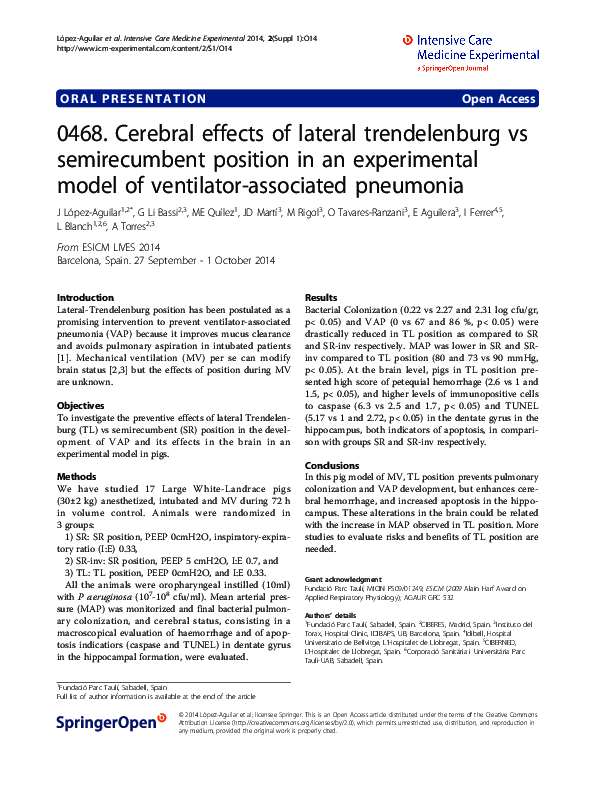(PDF) 0468. Cerebral effects of lateral trendelenburg vs semirecumbent ...