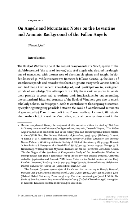 (PDF) On Angels and Mountains: Notes on the Levantine and Aramaic ...