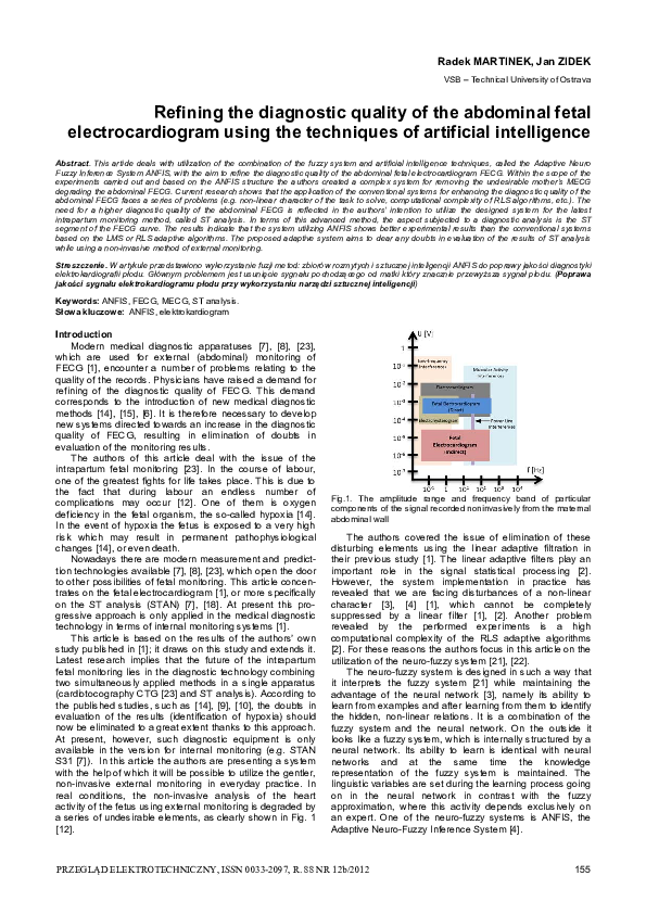 (PDF) Refining the diagnostic quality of the abdominal fetal electrocardiogram using the ...