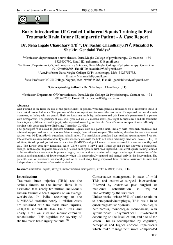 (PDF) Early Introduction Of Graded Unilateral Squats Training In Post ...