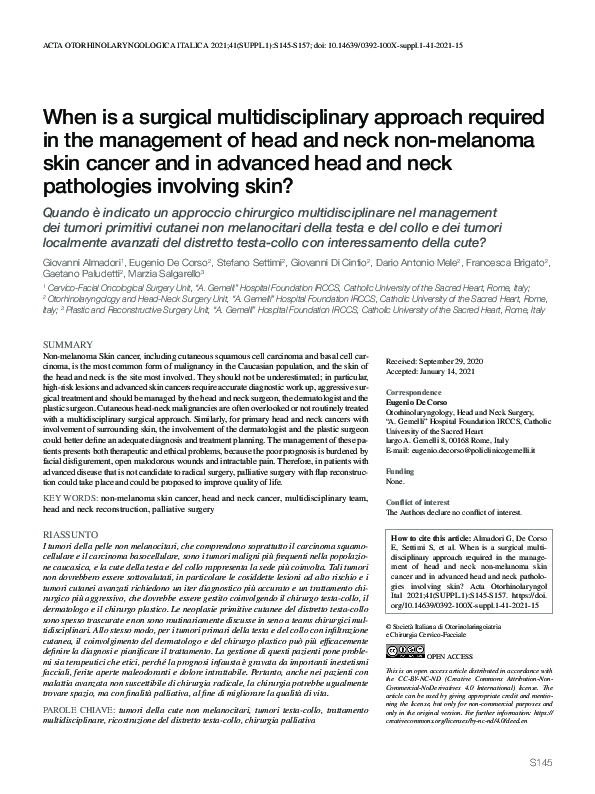 (PDF) When is a surgical multidisciplinary approach required in the ...