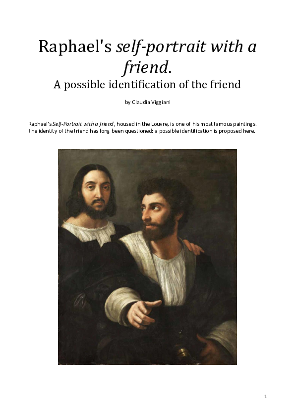 (PDF) Raphael's self-portrait with a friend