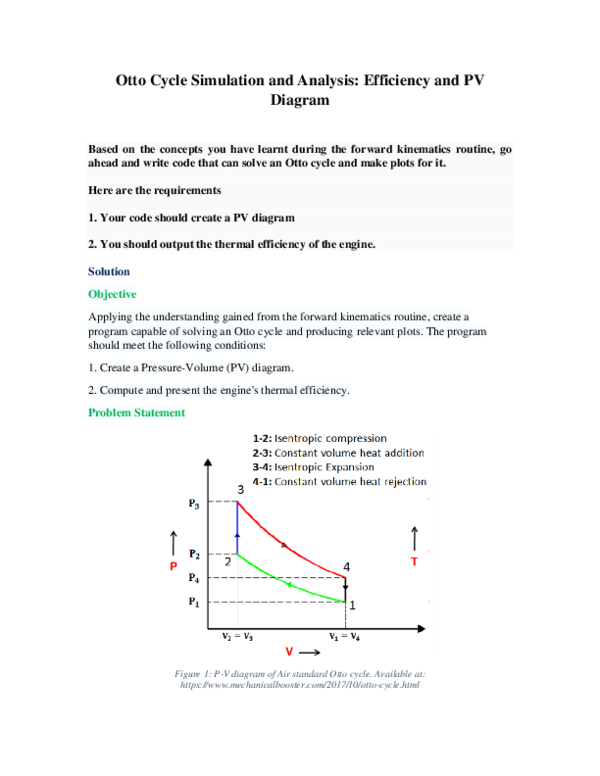 (PDF) Otto Cycle Analysisand Visualization Efficiencyand PVDiagram