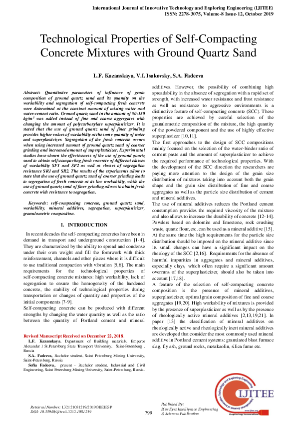 (PDF) Technological Properties of Self-Compacting Concrete Mixtures ...