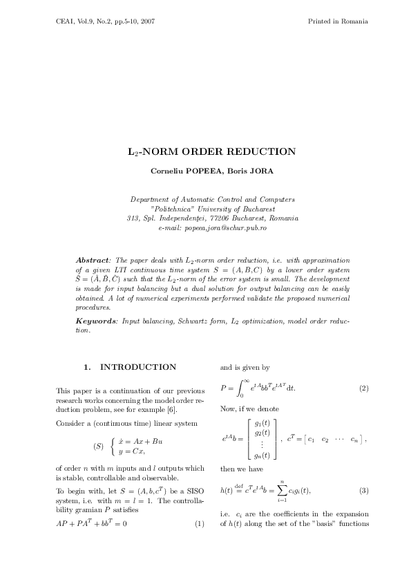 (PDF) L2-Norm Order Reduction