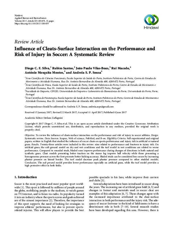 (PDF) Influence of Cleats-Surface Interaction on the Performance and ...