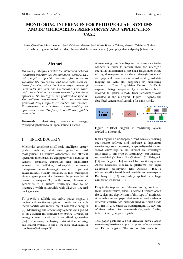 (PDF) Monitoring interfaces for photovoltaic systems and DC microgrids ...