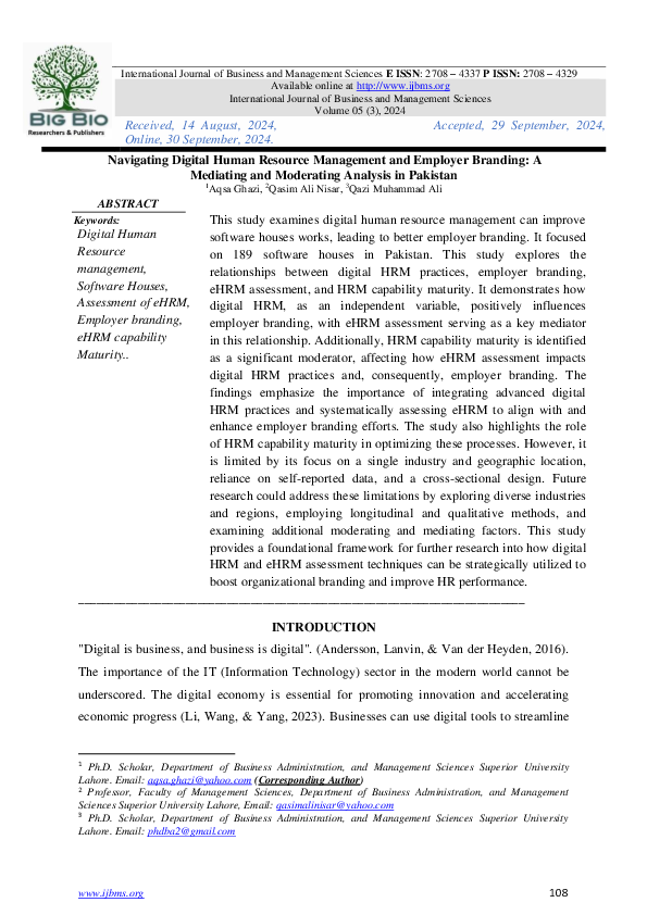 (PDF) Navigating Digital Human Resource Management and Employer ...