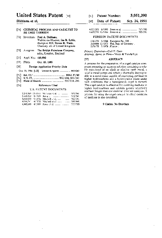 (PDF) Chemical Process and Catalyst to Be Used Theren