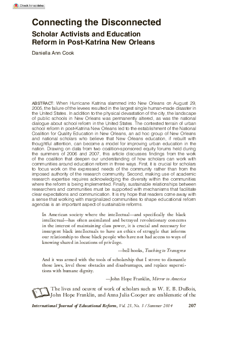 (PDF) Connecting the Disconnected