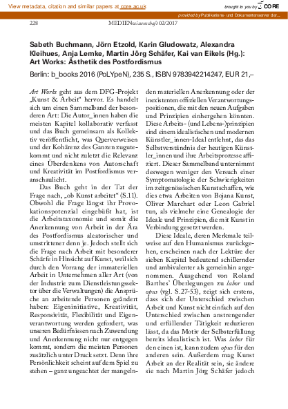 (PDF) Sabeth Buchmann, Jörn Etzold, Karin Gludowatz, Alexandra Kleihues ...