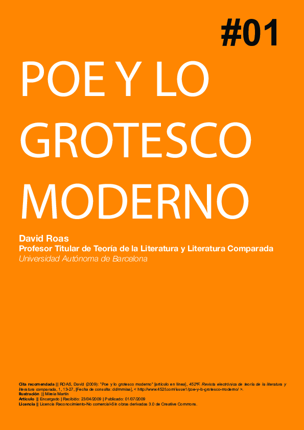 (PDF) Poe y Lo Grotesco Moderno