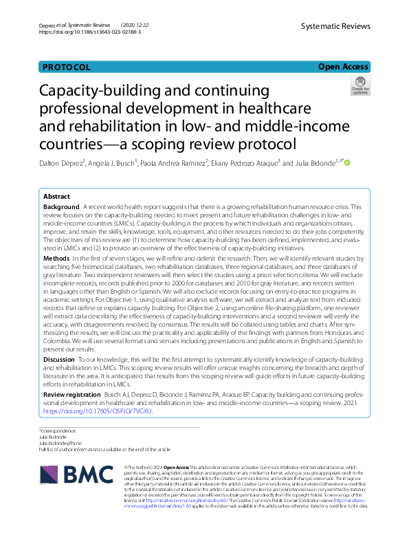 (PDF) Capacity-building and continuing professional development in ...