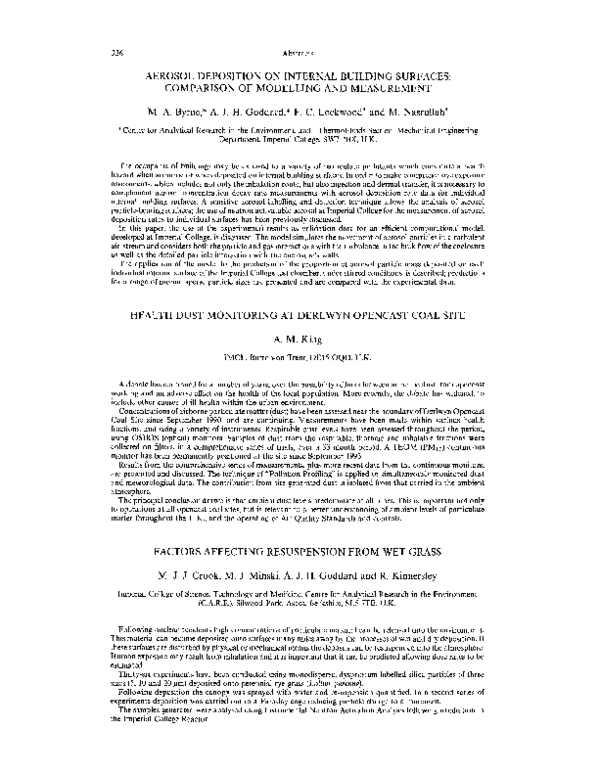 (PDF) Factors affecting resuspension from wet grass