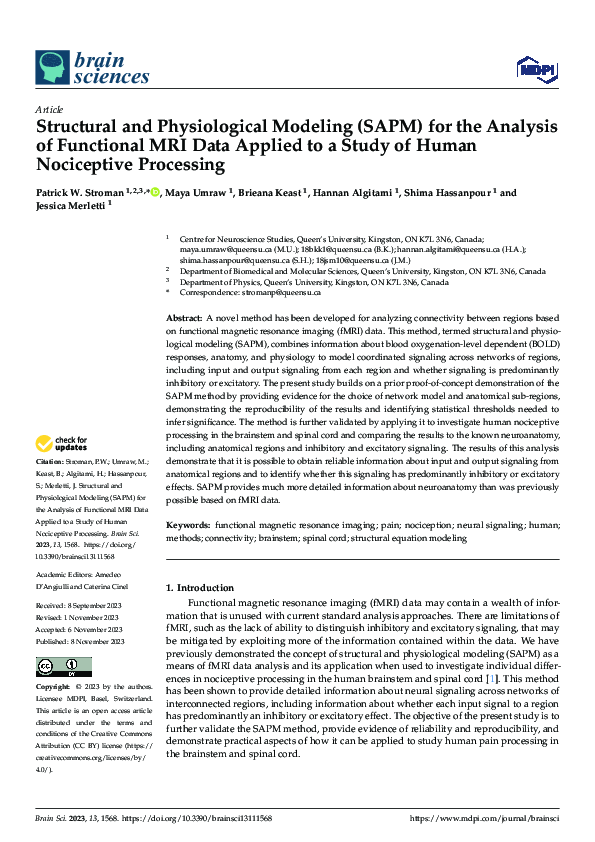 (PDF) Structural and Physiological Modeling (SAPM) for the Analysis of ...