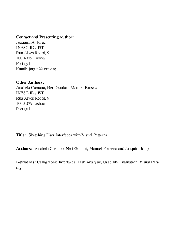 (PDF) Sketching user interfaces with visual patterns