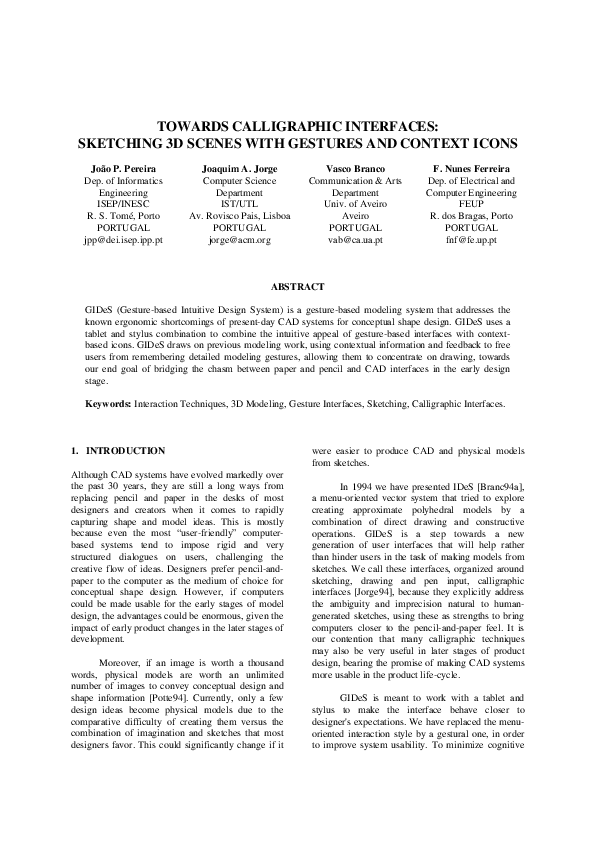 (PDF) Towards calligraphic interfaces: sketching 3D scenes with gestures and context icons. WSCG ...