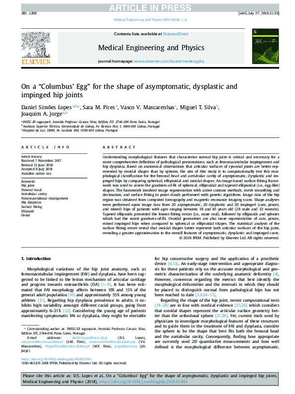 (PDF) On a "Columbus' Egg" for the shape of asymptomatic, dysplastic ...