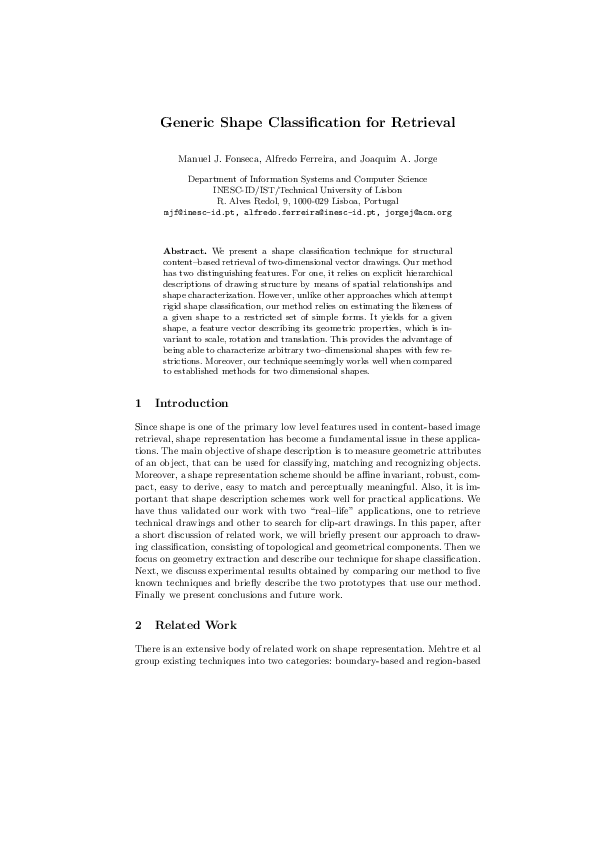 Pdf Generic Shape Classification For Retrieval 2311