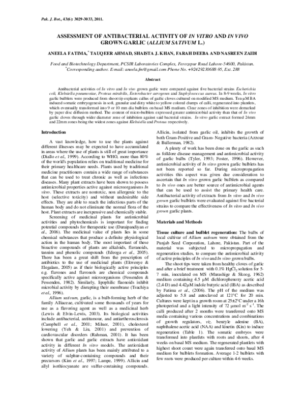 (PDF) Assessment of Antibacterial Activity of in Vitro and in Vivo ...