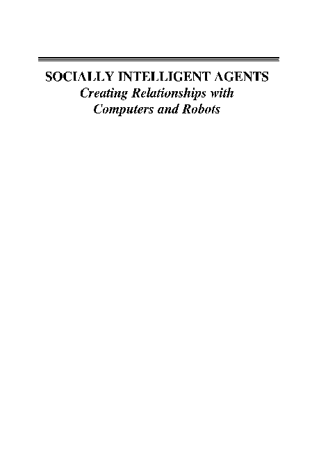 (PDF) Socially Intelligent Agents
